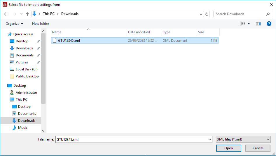 Using FileZilla to upload data to Genie Solutions | Gentu Implementations